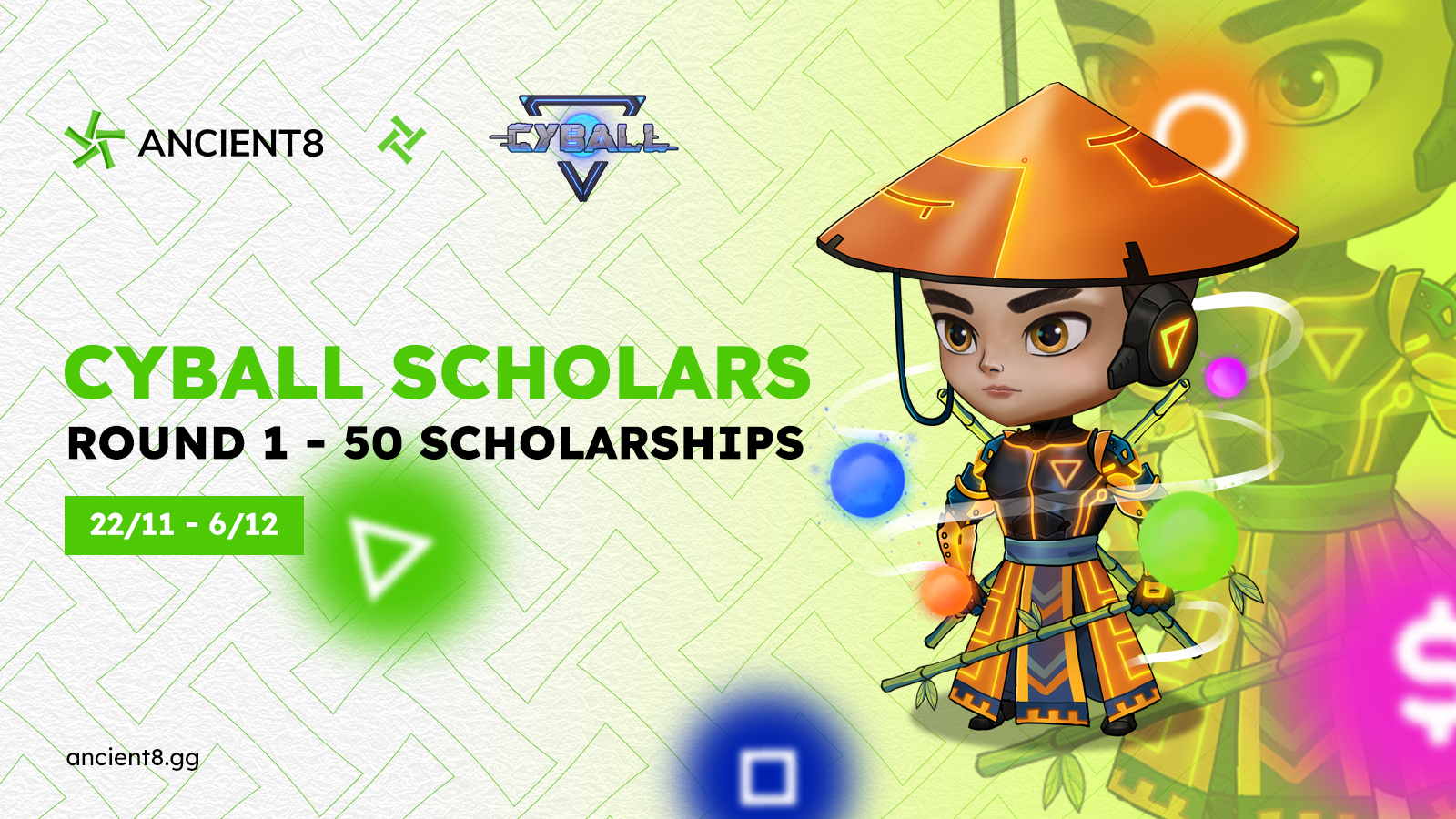 50 CyBall scholarships exclusively for members of Ancient8 Gaming Guild ...